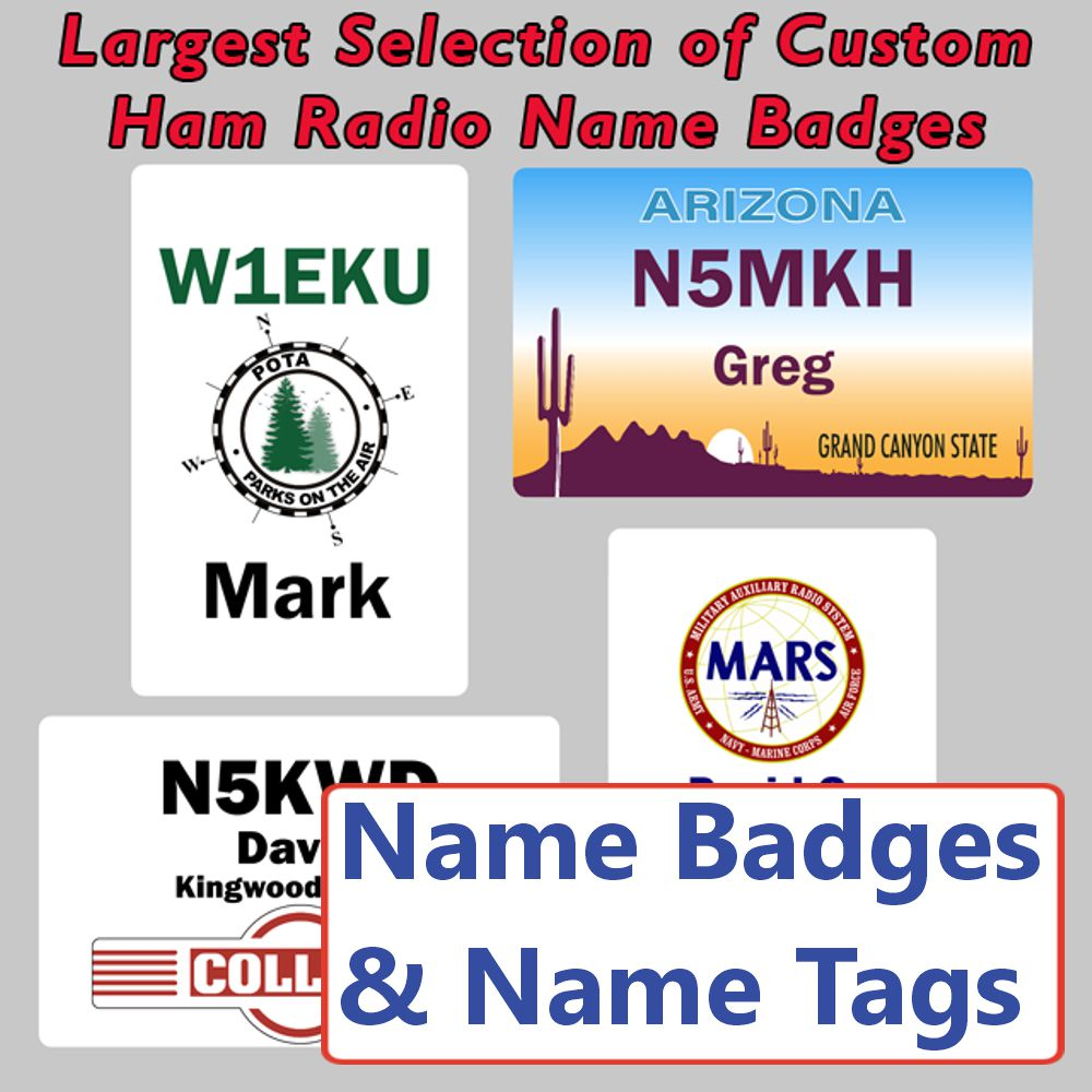 Name Tags and Name Badges – Houston Ham Radio Supply