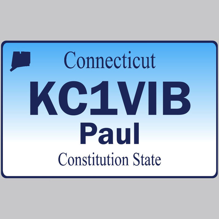 Customized State Name Badge, Connecticut – Houston Ham Radio Supply