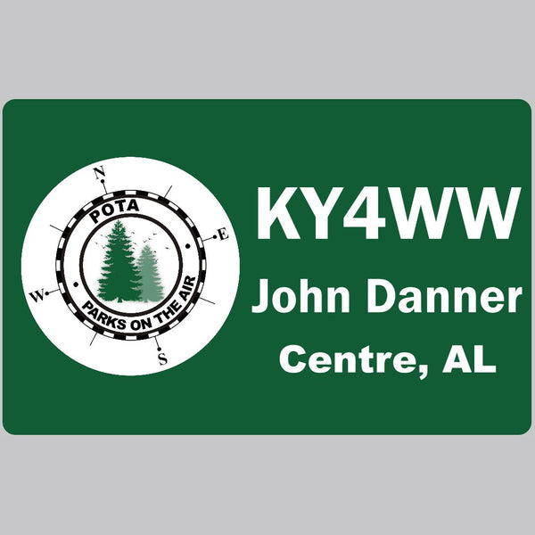 Customized Name Badge, Parks on the Air, Horizontal Green – Houston Ham ...